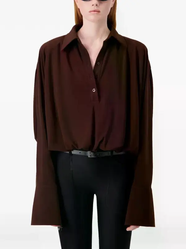 Coperni Draped Boxy Bodysuit - Red
