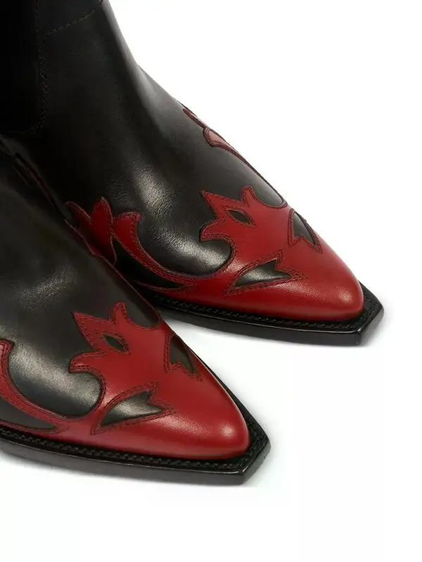 MAISON MARGIELA Heel-less Western Flames Boots - Black