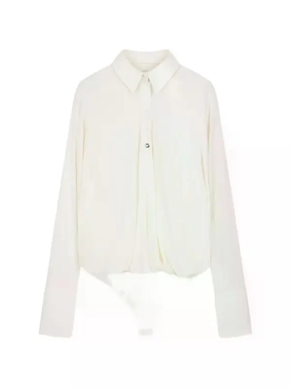Coperni Draped Boxy Bodysuit - Neutrals