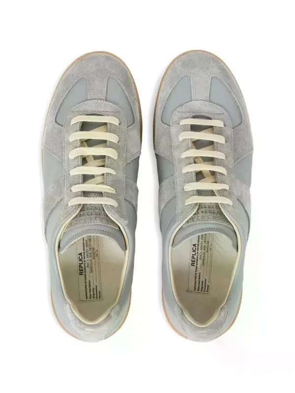 MAISON MARGIELA Replica Leather-panelled Sneakers - Grey