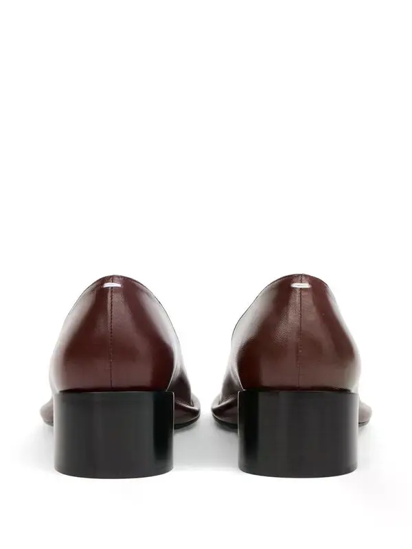 MAISON MARGIELA Piped Square-toe Pumps - Brown
