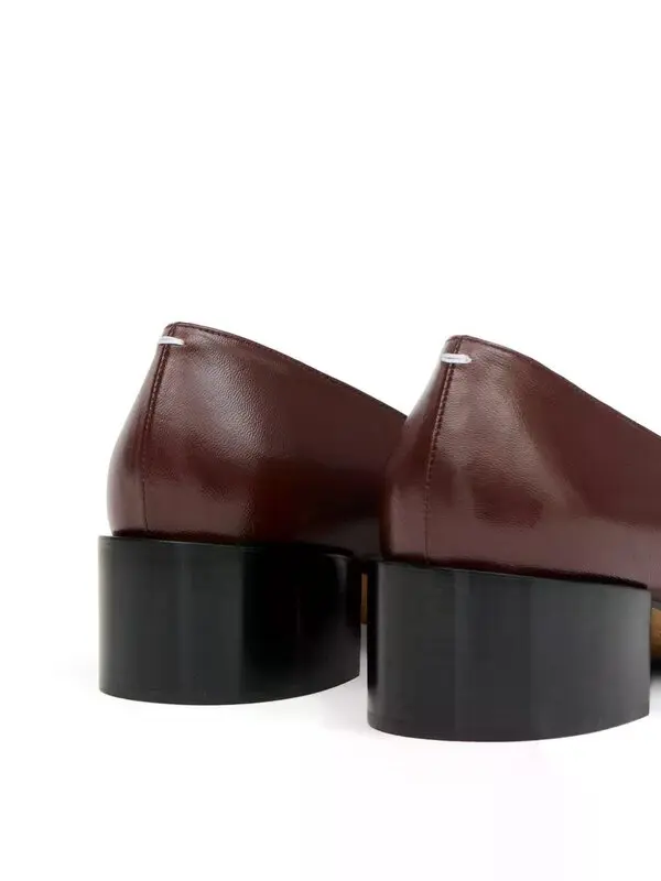 MAISON MARGIELA Piped Square-toe Pumps - Brown