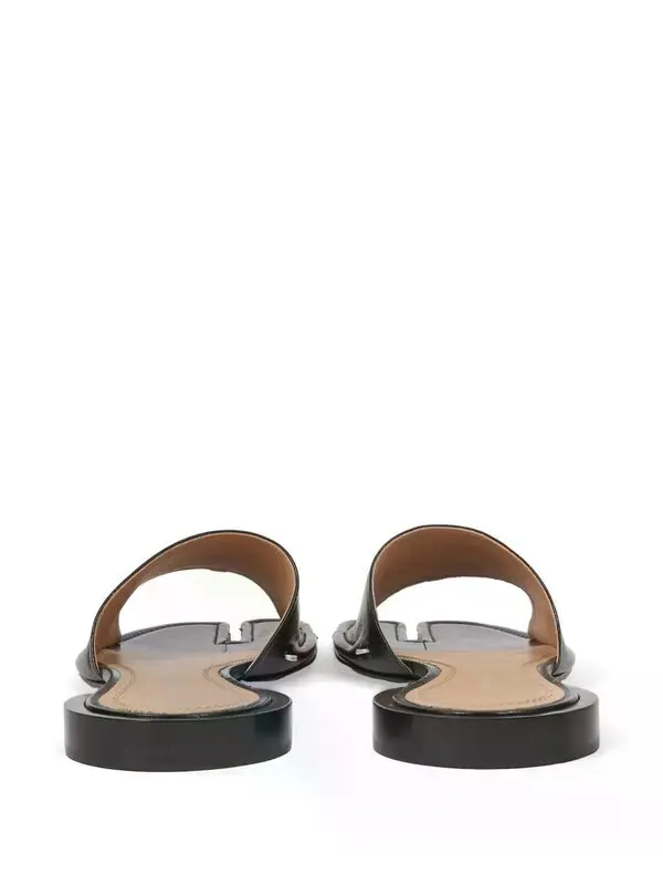 MAISON MARGIELA Tabi Leather Flat Sandals - Black