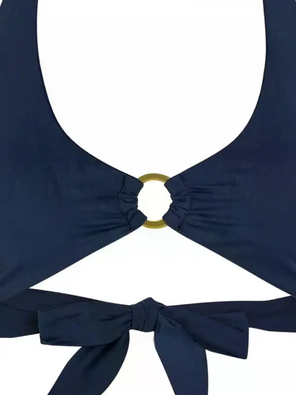 AWAY THAT DAY Ring Detail Halterneck Bikini Top - Blue