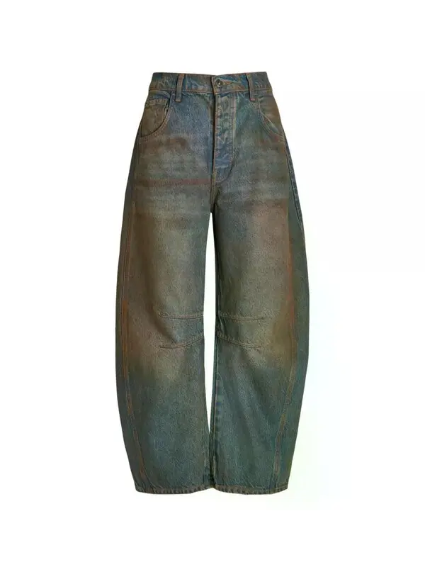 Free People Good Luck Barrel Jeans - Blue