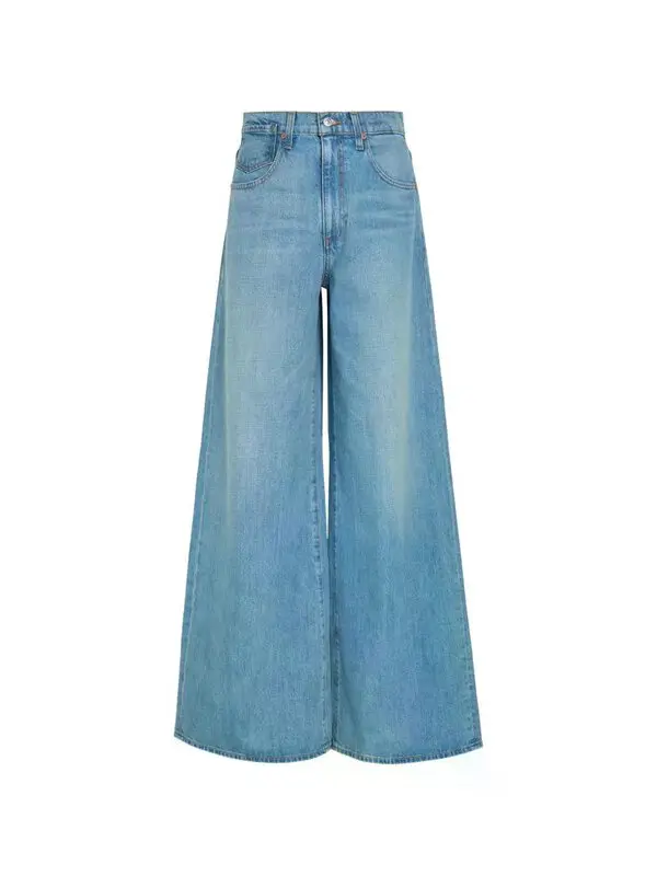 Paige Cameron Wide-leg Denim Jeans - Blue