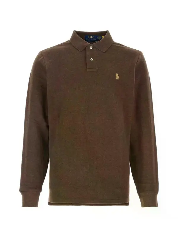 Polo Ralph Lauren Pony-embroidered Long-sleeve Polo Shirt - Black