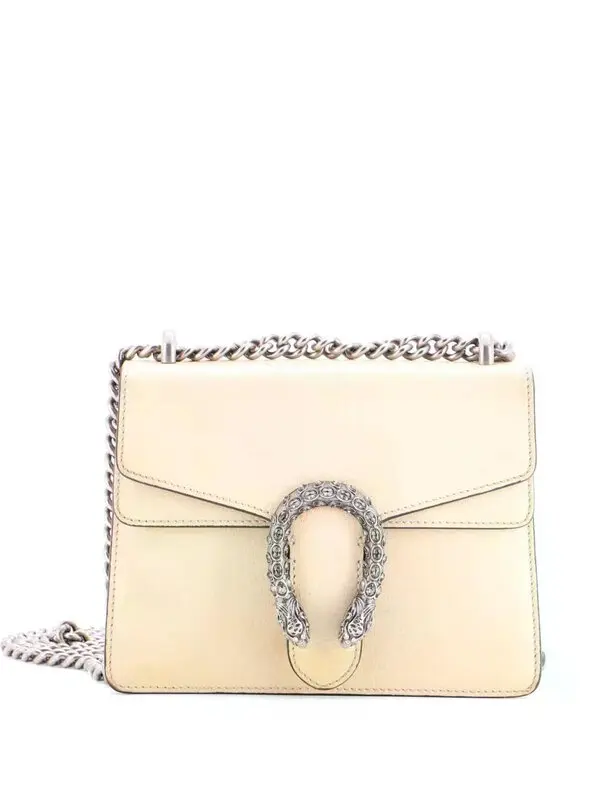 Gucci Dionysus Mini Leather Crossbody Bag - Neutrals