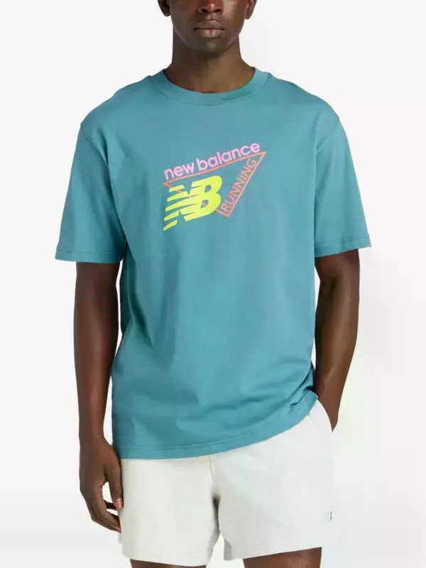 NEW BALANCE Logo-print T-shirt - Blue