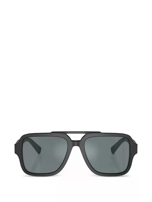 Dolce & Gabbana Double-bridge Square-frame Sunglasses - Black