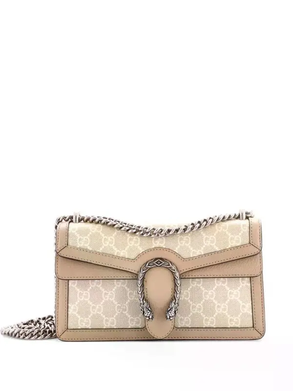 Gucci Dionysus Small Shoulder Bag In Gg Coated Canvas With Leather