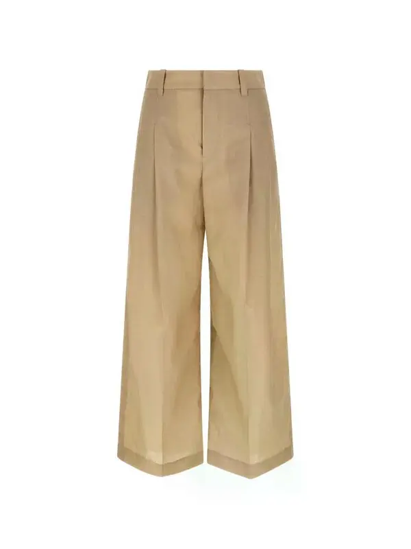 Brunello Cucinelli Monile Wide Leg Trousers - Neutrals
