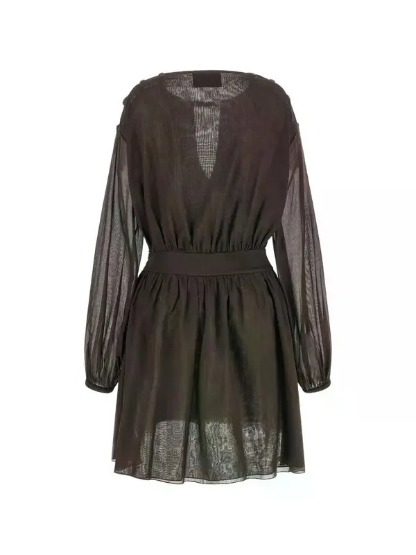 GIOVANNI BEDIN Cut-out Asymmetric Hem Mini Dress - Brown