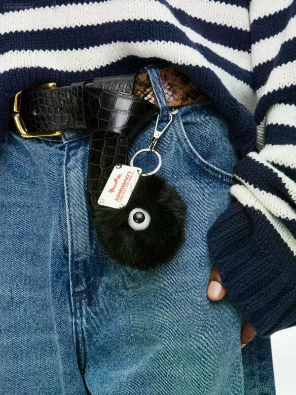 CHARLES JEFFREY Binky Faux-fur Keyring - Black