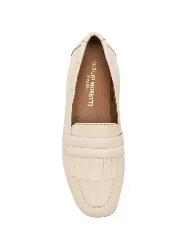 SERGIO MORETTI FIRENZE Fringed Leather Loafers