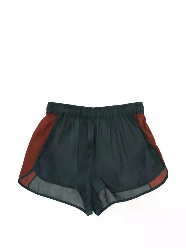 Saint Laurent Colour-block Elasticated Shorts - Green