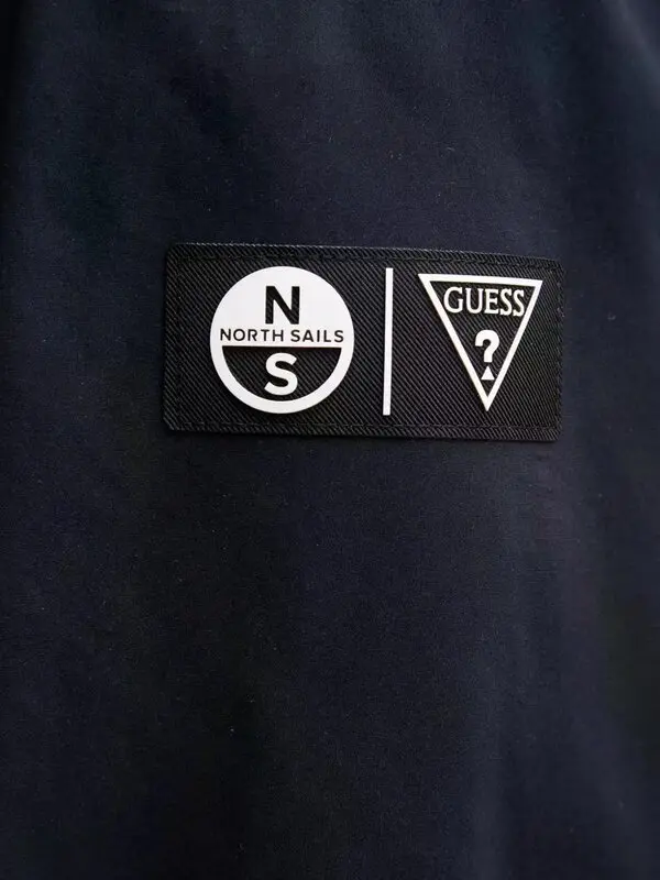 Guess Zip-up Jacket With Logo Patch