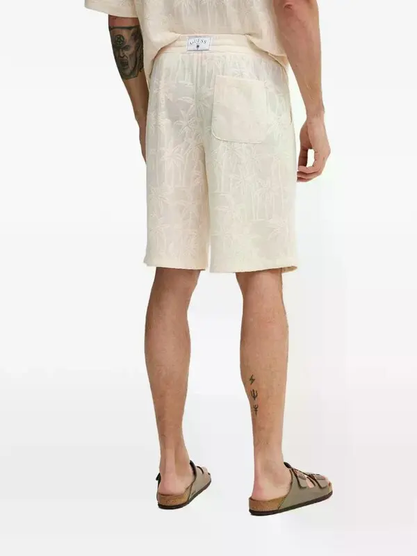 Guess Cream Palm Tree Detail Shorts