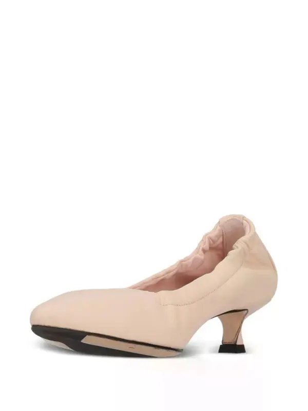 LA ROSE Pointed-toe Elasticated Pumps - Pink