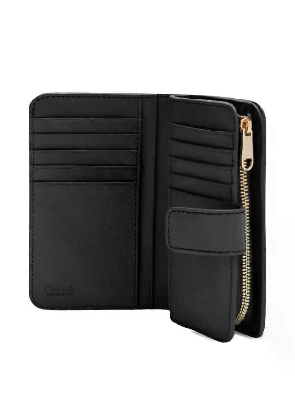 Furla Medium Classic Compact Logo-plaque Leather Wallet