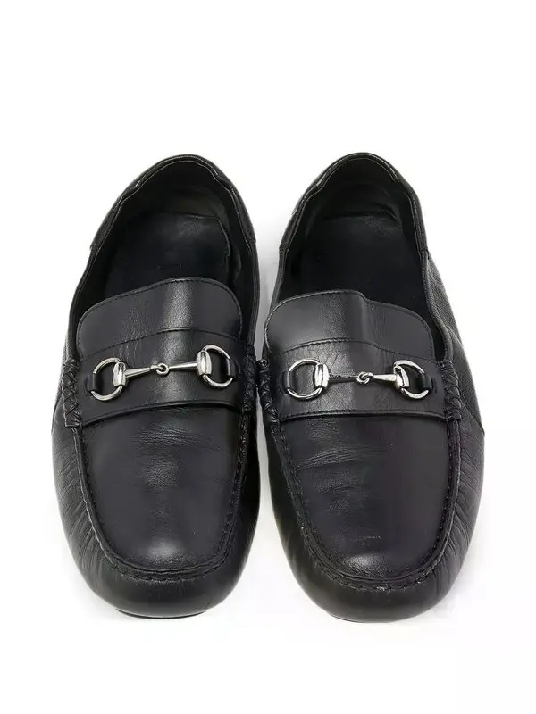 Gucci Horsebit Detail Leather Loafers