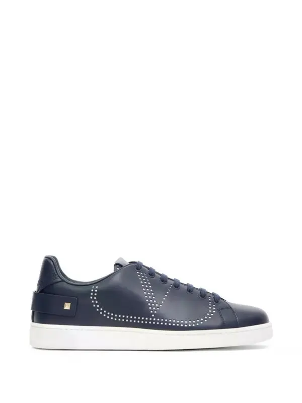 Valentino Garavani Backnet Calfskin Trainers - Blue