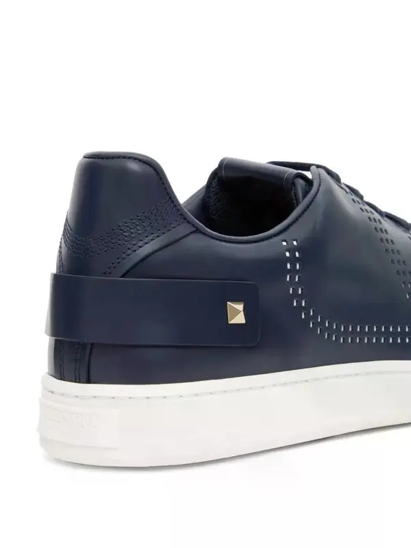 Valentino Garavani Backnet Calfskin Trainers - Blue