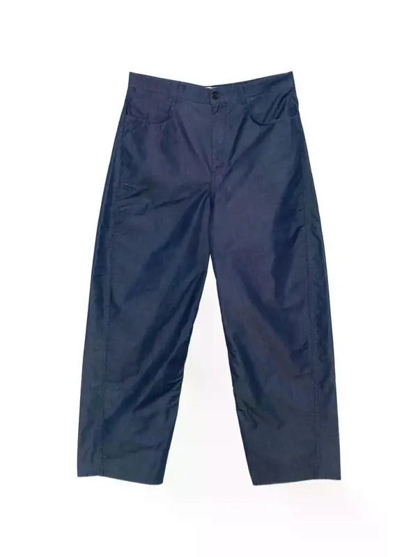 Givenchy Logo Print Wide Leg Trousers - Blue