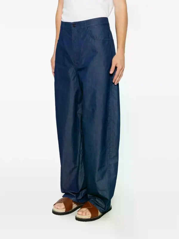 Givenchy Logo Print Wide Leg Trousers