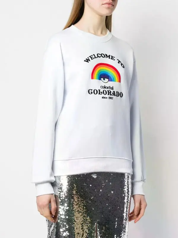 CHIARA FERRAGNI Rainbow Print Sweatshirt