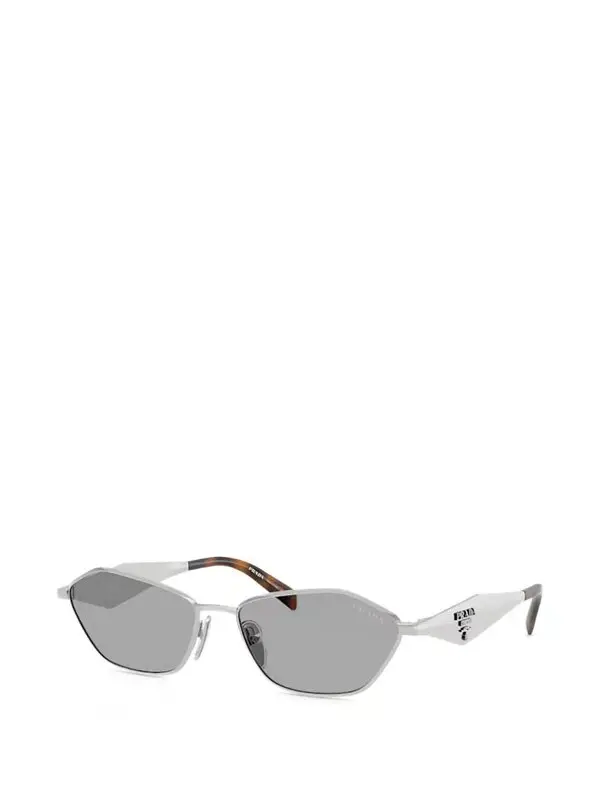 Prada Geometric-frame Sunglasses - Silver
