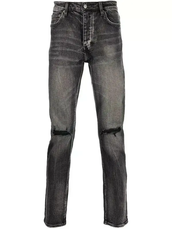 Ksubi Ripped Detail Skinny Jeans - Grey