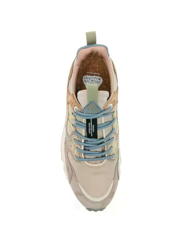 FLOWER MOUNTAIN Panelled Perforated Sneakers - Neutrals