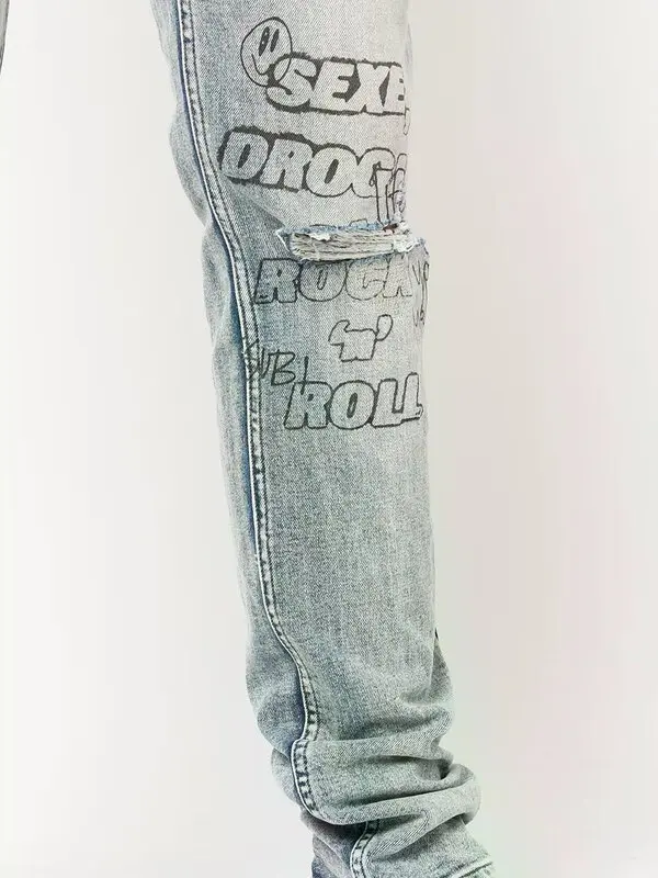Ksubi Slim-fit Distressed Denim Jeans