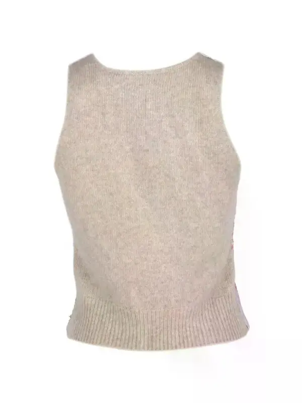 Brandon Maxwell Floral Sequin Embellished Tank Top - Pink