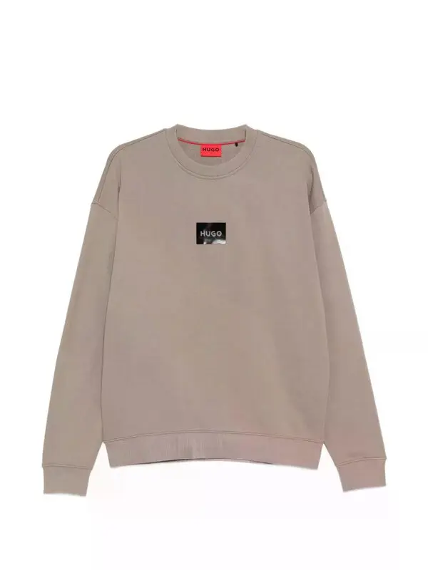 Hugo Logo Patch Crew Neck Sweater