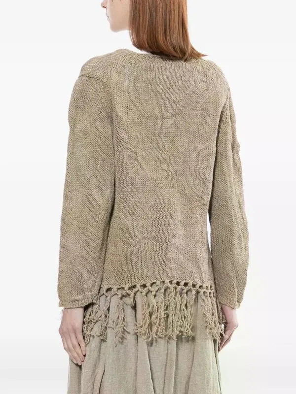 Comme Des Garçons Fringed Hem Sweater