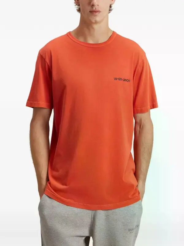 Woolrich Garment-dyed Graphic-print T-shirt
