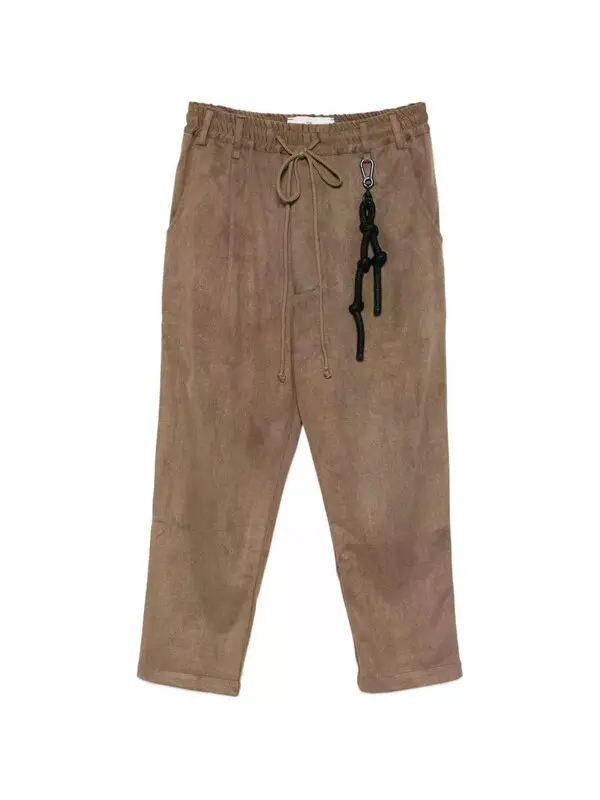 SONG FOR THE MUTE Drawstring Waist Rope Detail Trousers - Brown