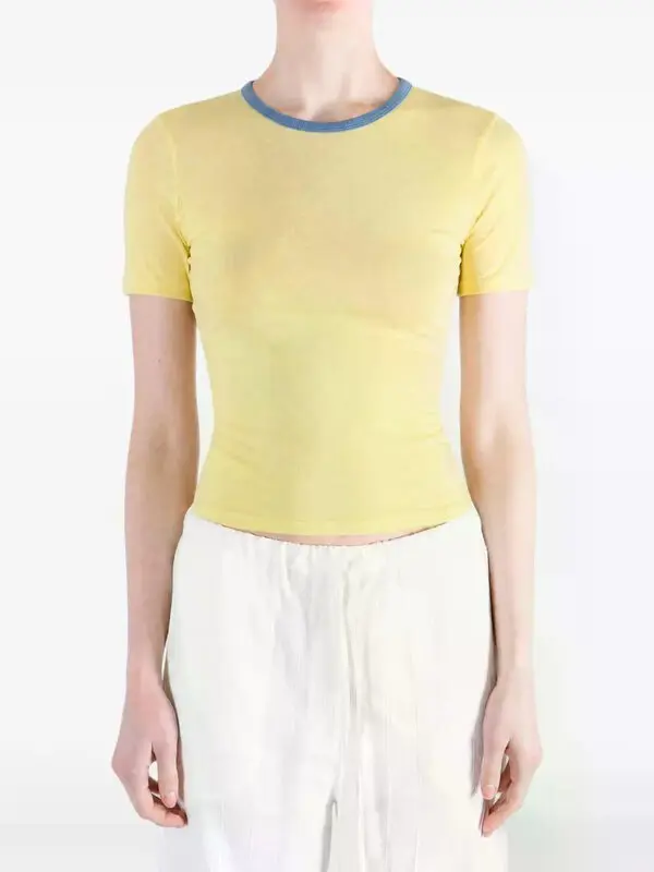 Auralee Contrast-trim Raglan-sleeve T-shirt