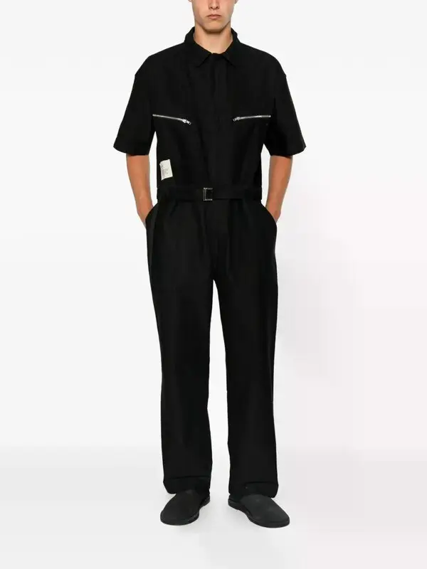 SONG FOR THE MUTE X Birkenstock Belted Zip-pocket Jumpsuit - Black