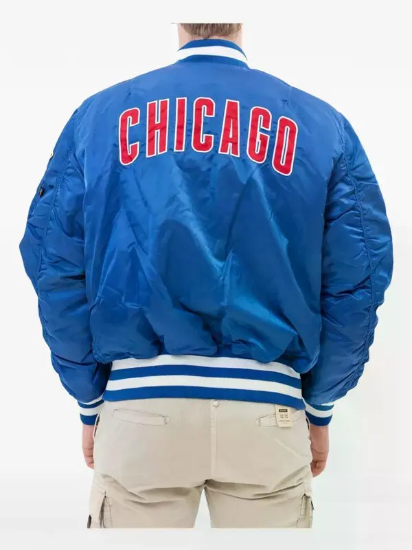New Era Alpha Industries Chicago Cubs Patch-detail Bomber Jacket - Blue