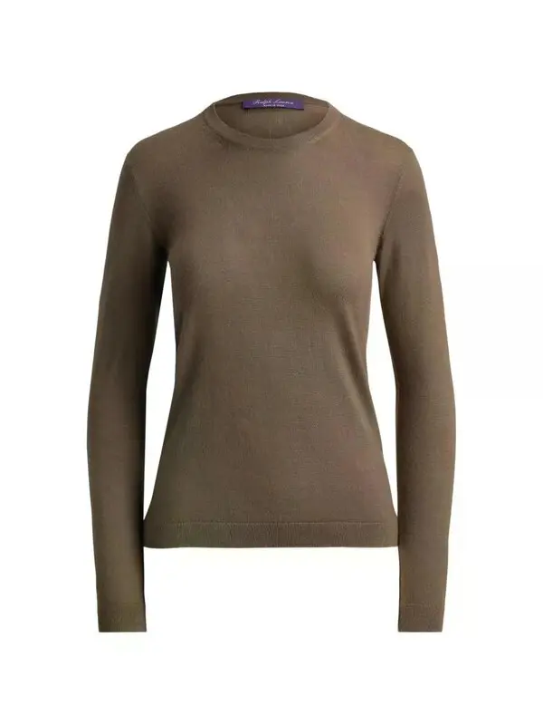 Ralph Lauren Ribbed-trim Cashmere Sweater - Brown