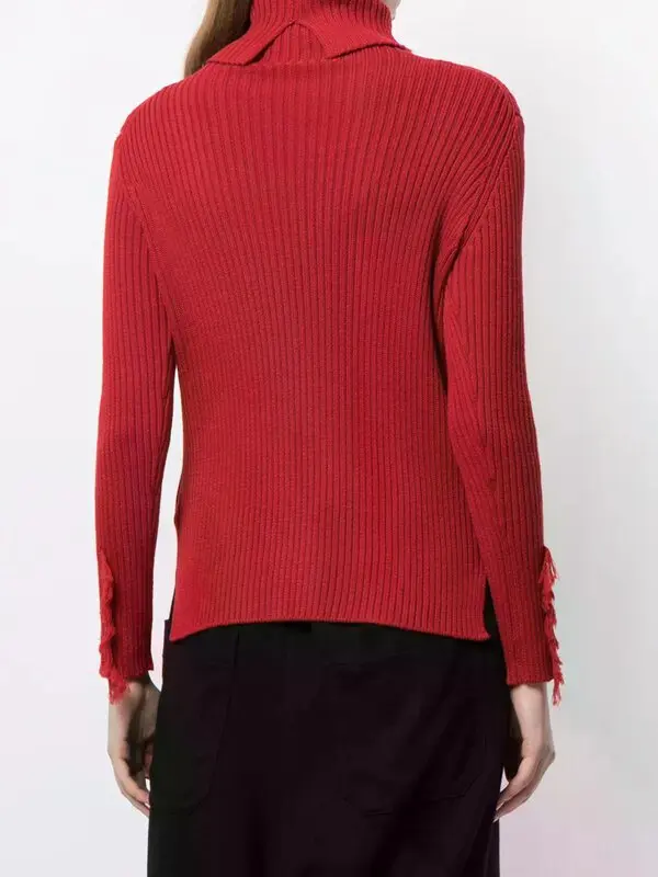 Y’s Fringed Ribbed Jumper