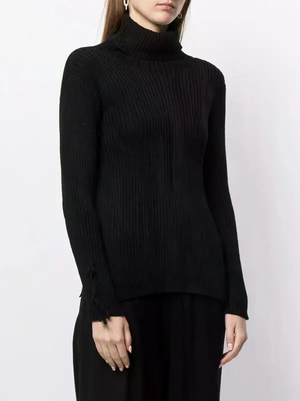 Y’s Ribbed Fringed Jumper