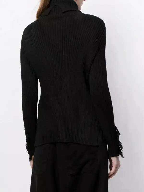 Y’s Ribbed Fringed Jumper