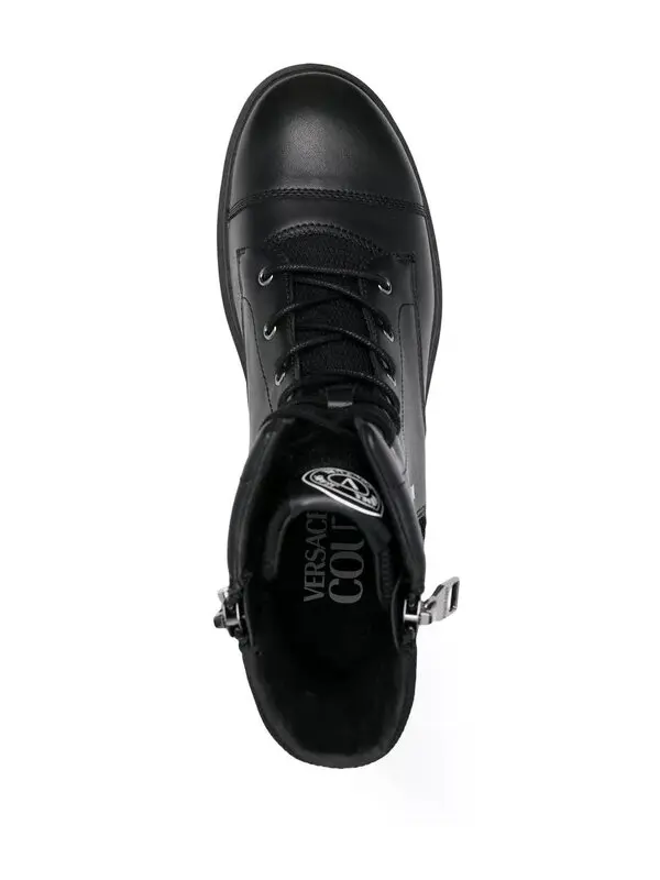 Versace Lace-up Leather Boots