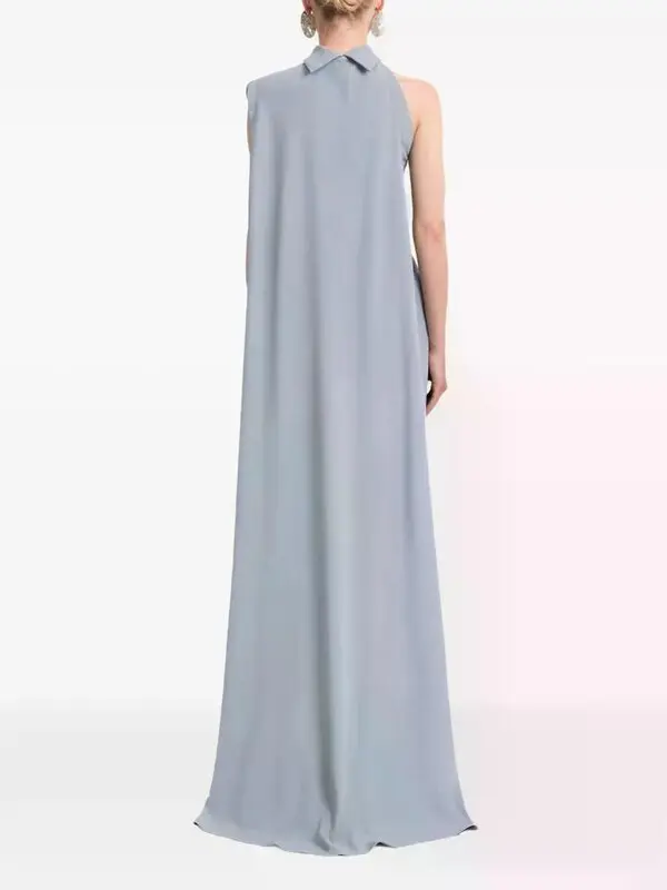GEMY MAALOUF Padded-shoulder Cape Dress