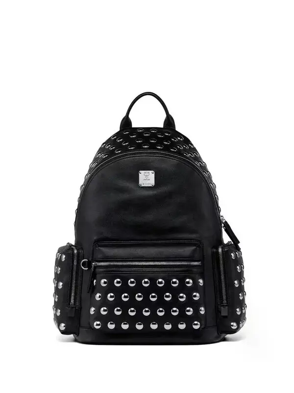 Mcm Stark Studded Backpack - Black