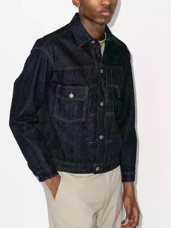 ORSLOW Contrast-stitched Denim Trucker Jacket